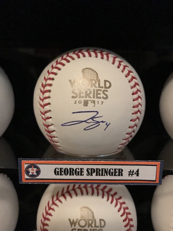 2017 Houston Astros World Series Autographed Baseball Collection Full ...