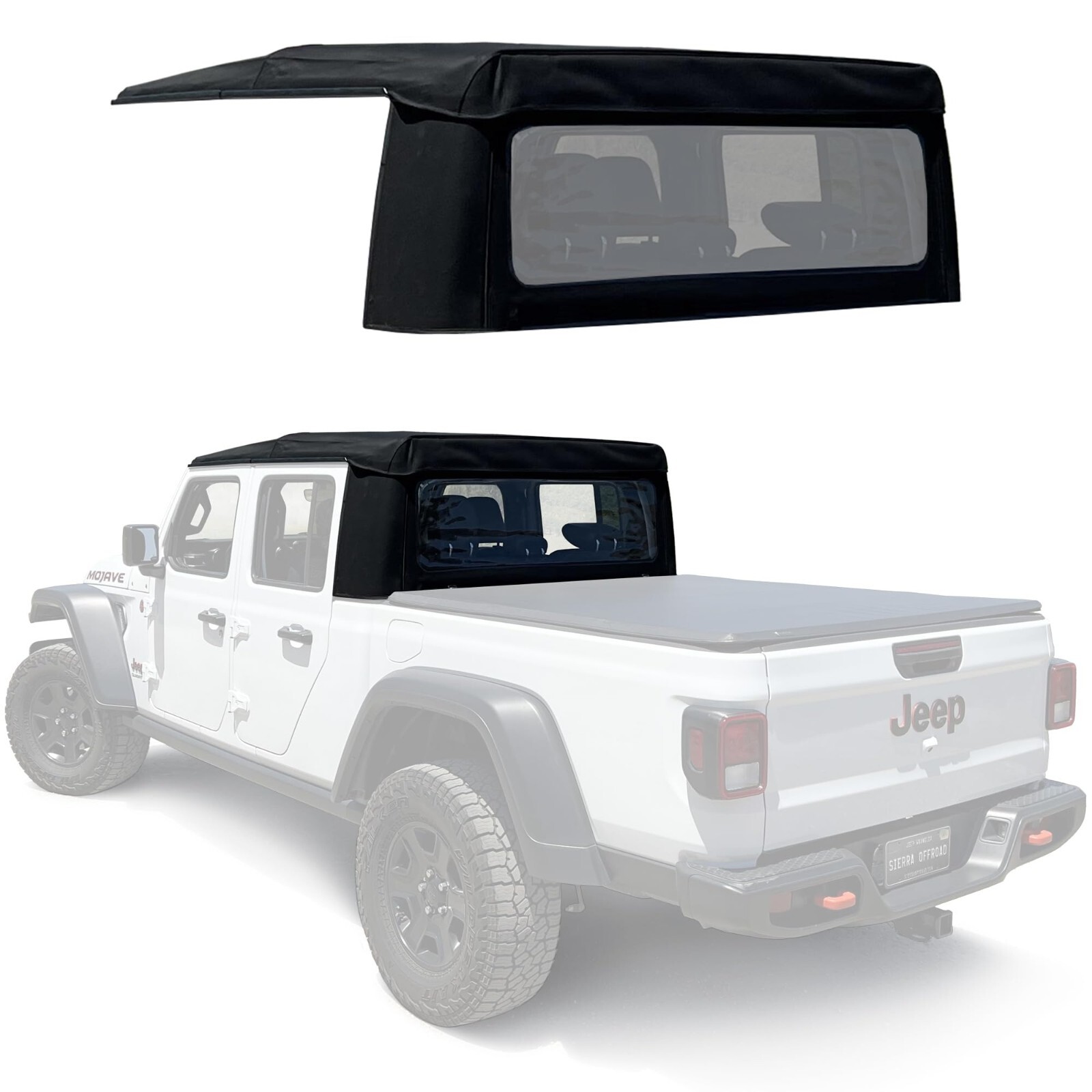 Sierra Offroad Soft Top for 2020 - 2026 Jeep Gladiator JT Black ...