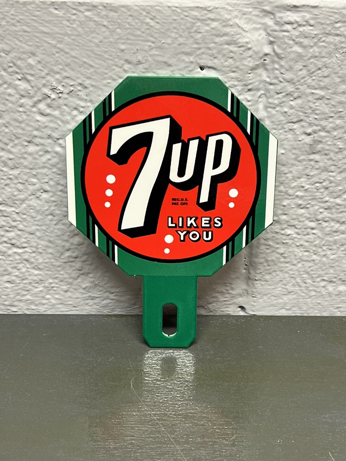 FRESH UP 7 UP Metal Plate Topper Sign Soda Beverage Drink Pop Diner Gas ...