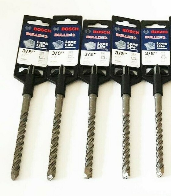 5 Bosch 6 Sds Plus Carbide Tipped Masonry Hammer Drill Bits 3 8