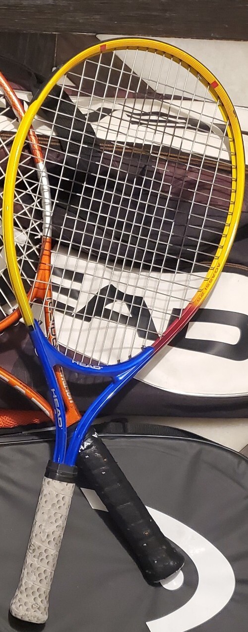 Head Agassi 25 Tennis Racquet 3 7/8-00 Grip Blue Yellow Austria ART ...