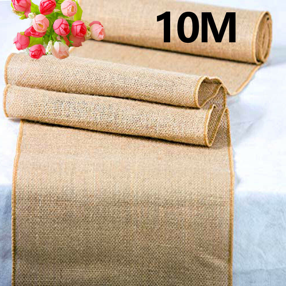 Time to Sparkle 10Mx30CM Hessian Table Runners Hessian Roll Fabric ...