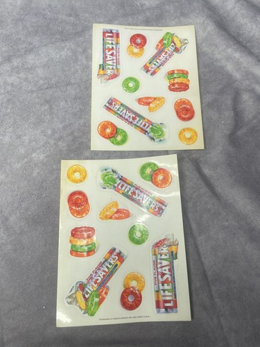vintage life savers stickers 1980s 2 Sheets New Candy | eBay