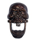 Skull Door Knocker Cast Iron Head Moveable Jaw Gothic Halloween ...