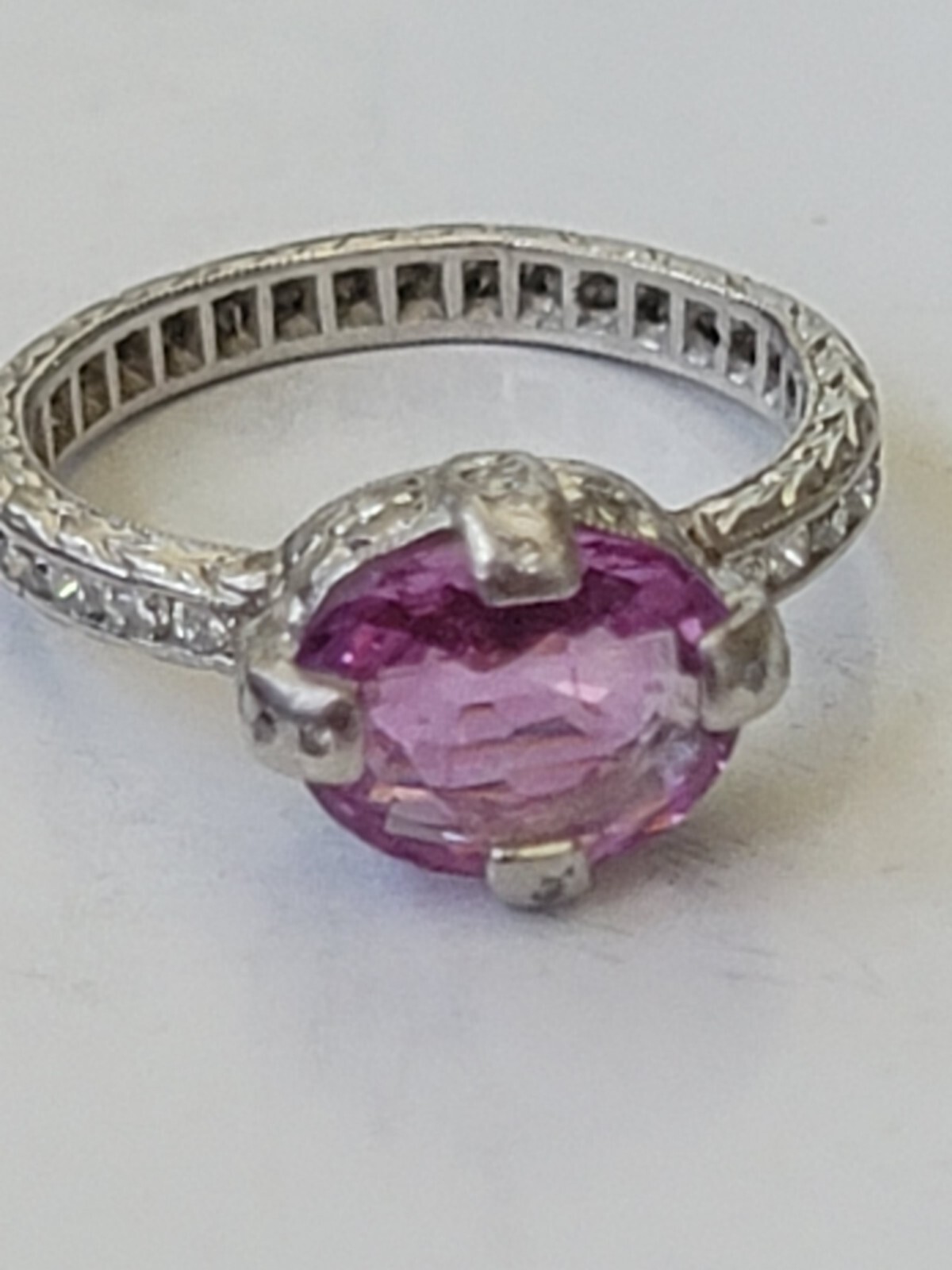 Loree Rodkin Platinum Diamond Pink Sapphire Ring | eBay