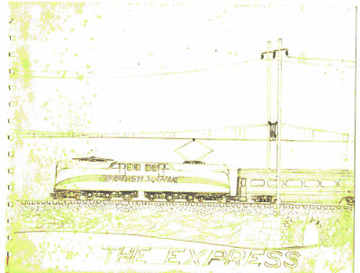 Original Pencil Drawing-PENNSYLVANIA EXPRESS-Electric Locomotive ...