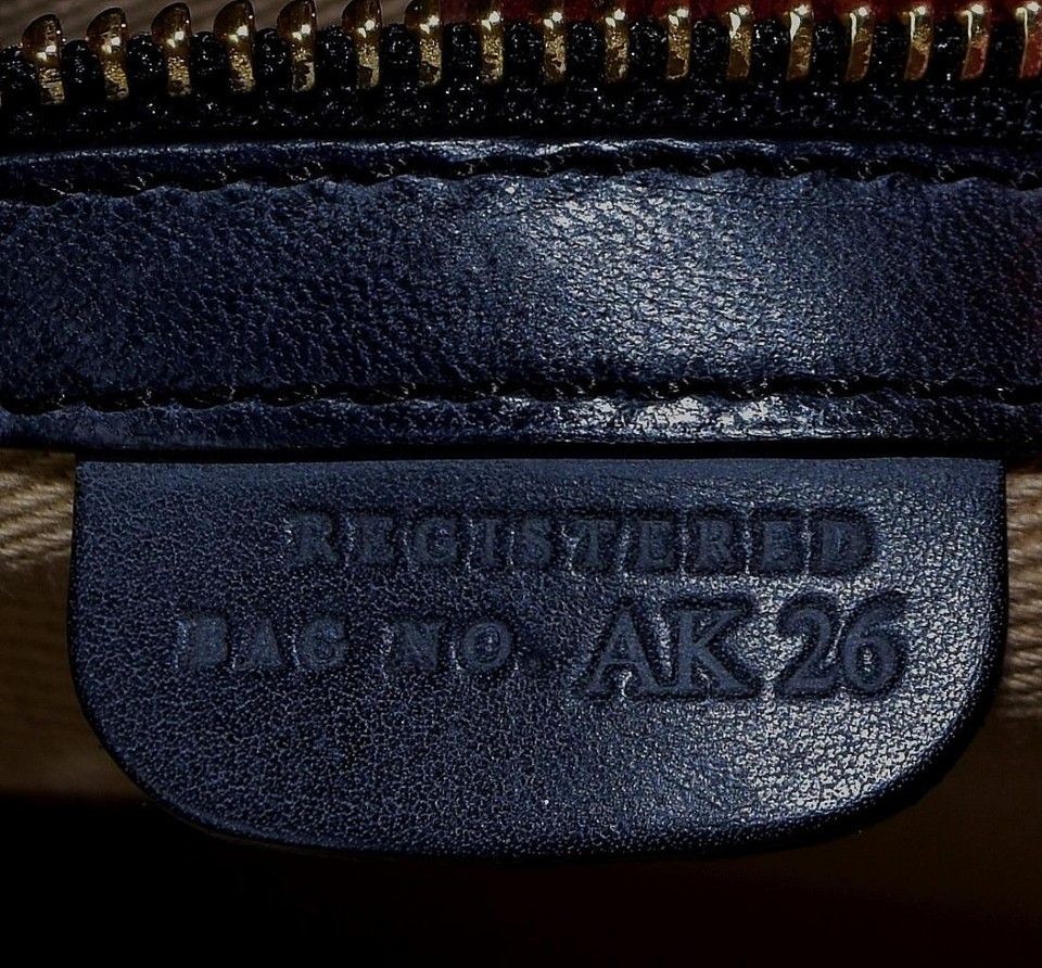 NWT $1795 Ghurka Italian-Made No. 66 ROVER Bag Dark Blue Leather Doctor ...