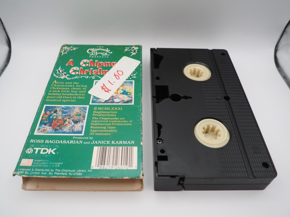The Chipmunk Library A Chipmunk Christmas VHS Kids Alvin Simon Theodore ...