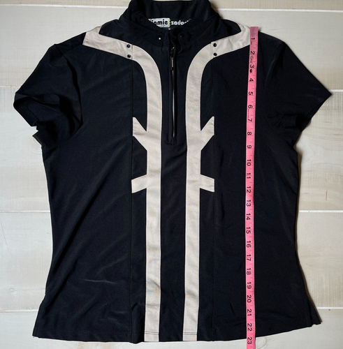 Jamie Sadock black short sleeve top shirt size M women's | eBay