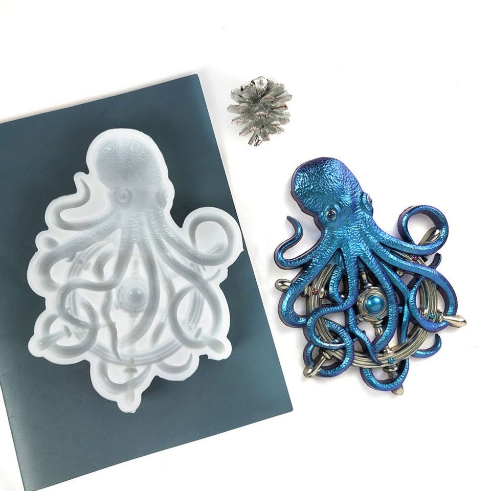 Octopus Shaped Epoxy Silicone Mold Diy Octopus Shape Casting Mold ...