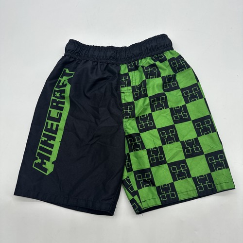 Minecraft Beach Shorts Youth Boys M Black & Green Logo..#33307 | eBay