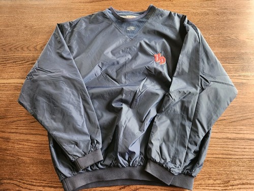 Rawlings Nylon Baseball Pullover Warmup Jacket Windbreaker Navy Blue UD ...