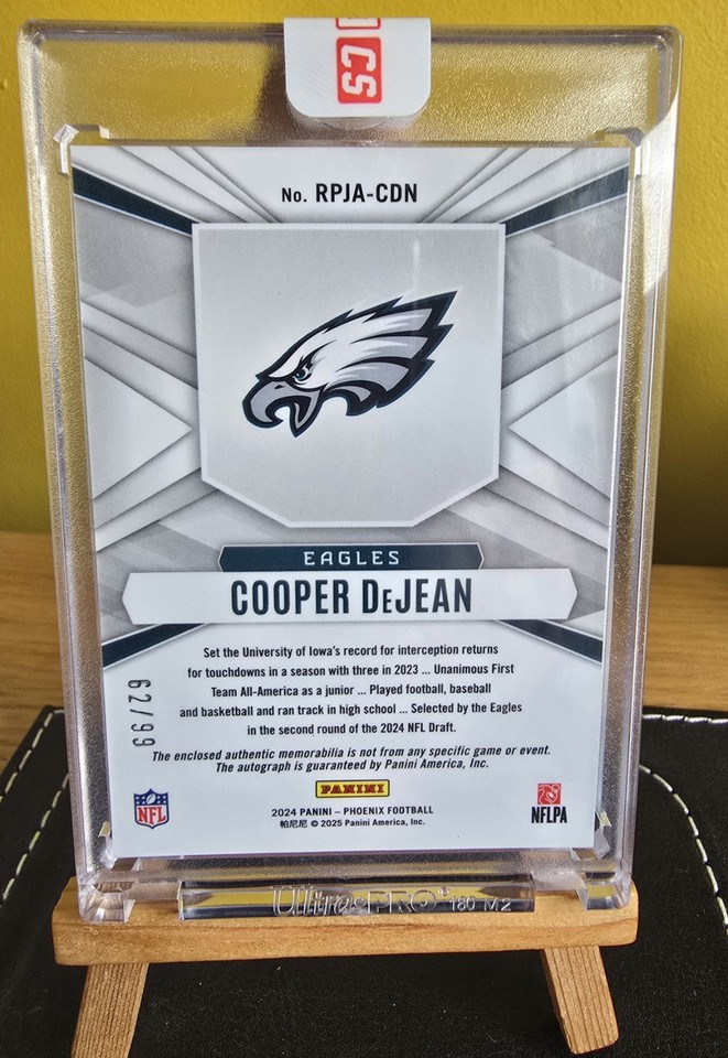 Cooper DeJean Rookie Patch Auto /99 Phoenix Philadelphia Eagles NFL | eBay