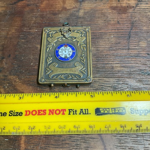 Victorian BPOE Dance Card Holder Brass Or Copper Enamel And Elk | eBay