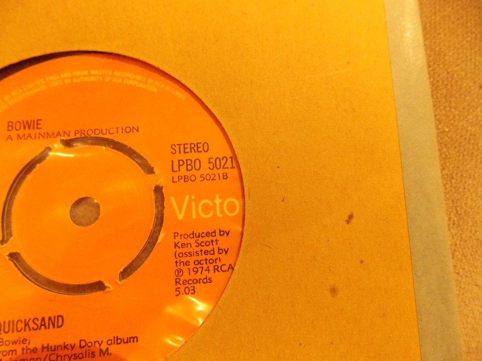 DAVID BOWIE "ROCK N ROLL SUICIDE" VINYL SINGLE RCA LPBO5021 B/W ...