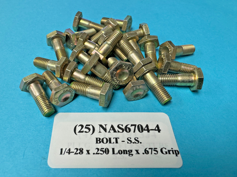 (25) 1/4-28 x .675 Long A-286 Stainless Steel Aerospace Standards ...