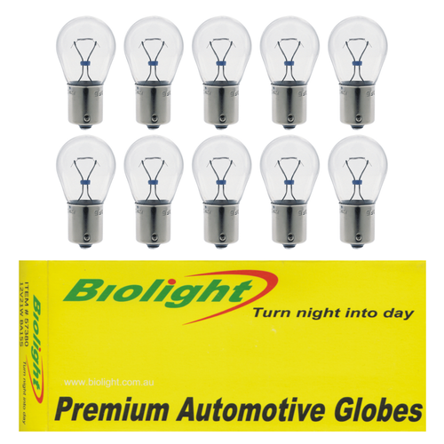 12V 21W BA15S Indicator Long Life Globes Bulbs 2 X 10 Packs BIOLIGHT ...