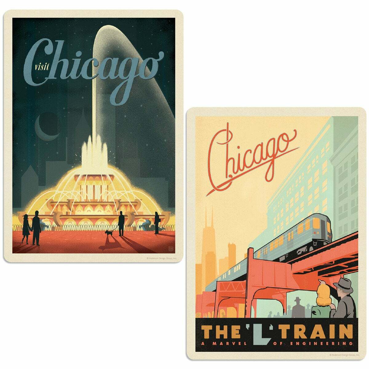 Chicago Illinois L Train Sticker Set of 2 State Pride Bumper Decals | eBay