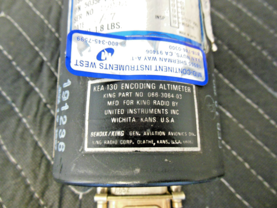BENDIX KING ENCODING ALTIMETER (CORE) S/N: 066-3064-03 (P/N: 5035P-P46 ...