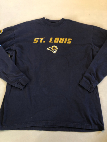 St. Louis Rams Shirt Men's 2XL Rams Majestic Long Sleeve | eBay