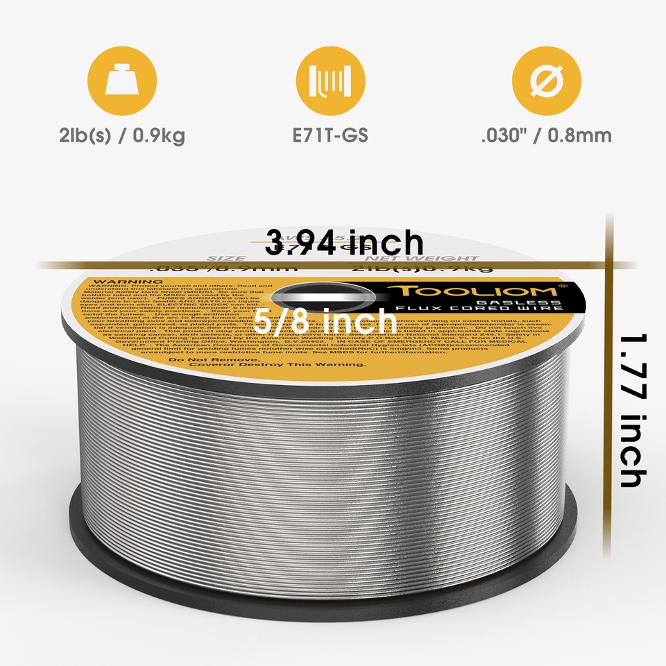 .035" Diameter 10LB Spool Flux Core Self-shielded Carbon Steel Mig ...