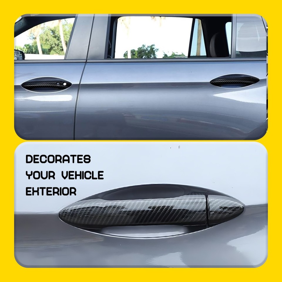 4pcs Carbon Fiber Door Handle Covers With Smartkey For 2017-2020 Honda ...