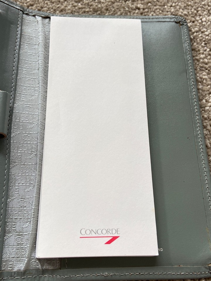 British Airways Concorde - Leather Wallet with Notepad in Box, Landor ...