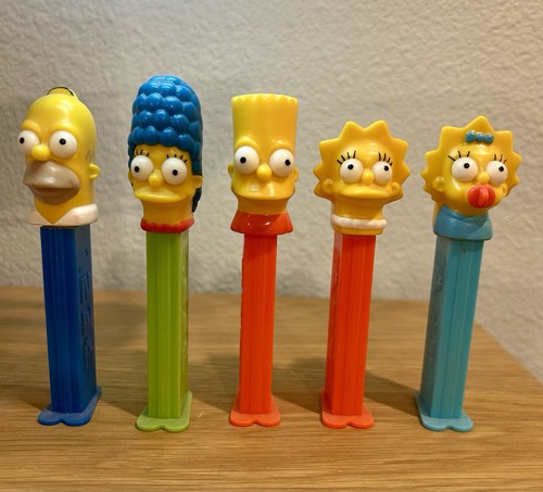 The Simpsons Pez Dispenser Set Homer Marge Bart Lisa Maggie Cartoon ...