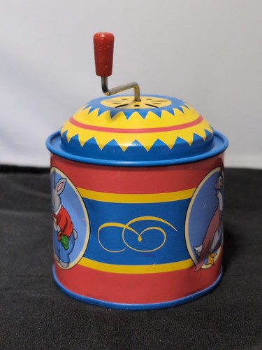 2007 Vintage Schylling Classic Tin Music Box Round w/ Crank Collectible ...