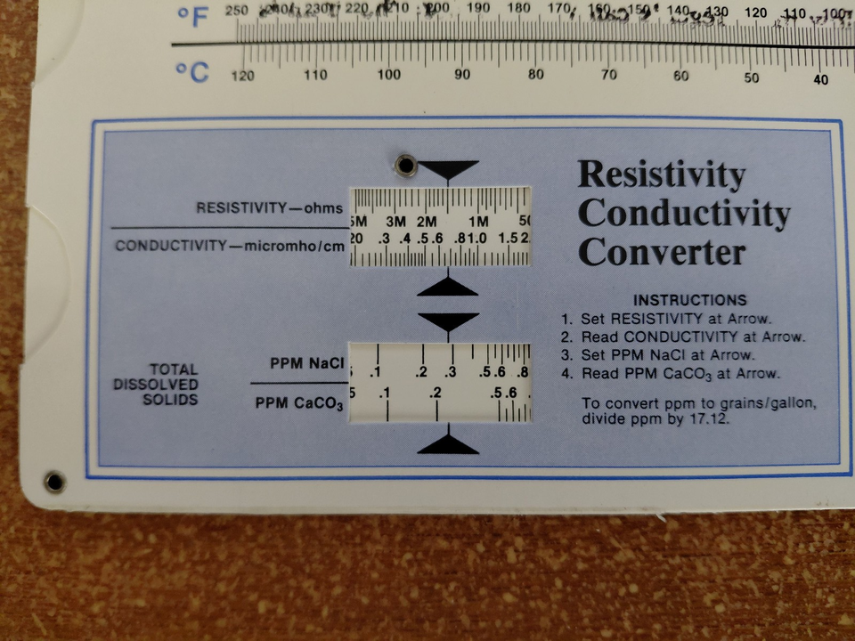 2 - US TO METRIC CONVERSION SLIDE CHARTs - Culligan Water Co. Langelier ...