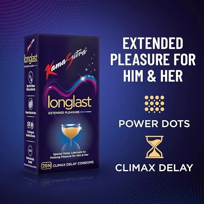 12 Pack KamaSutra LongLast Condom for Men (240PC) OFFER SALE GIVE YOUR ...