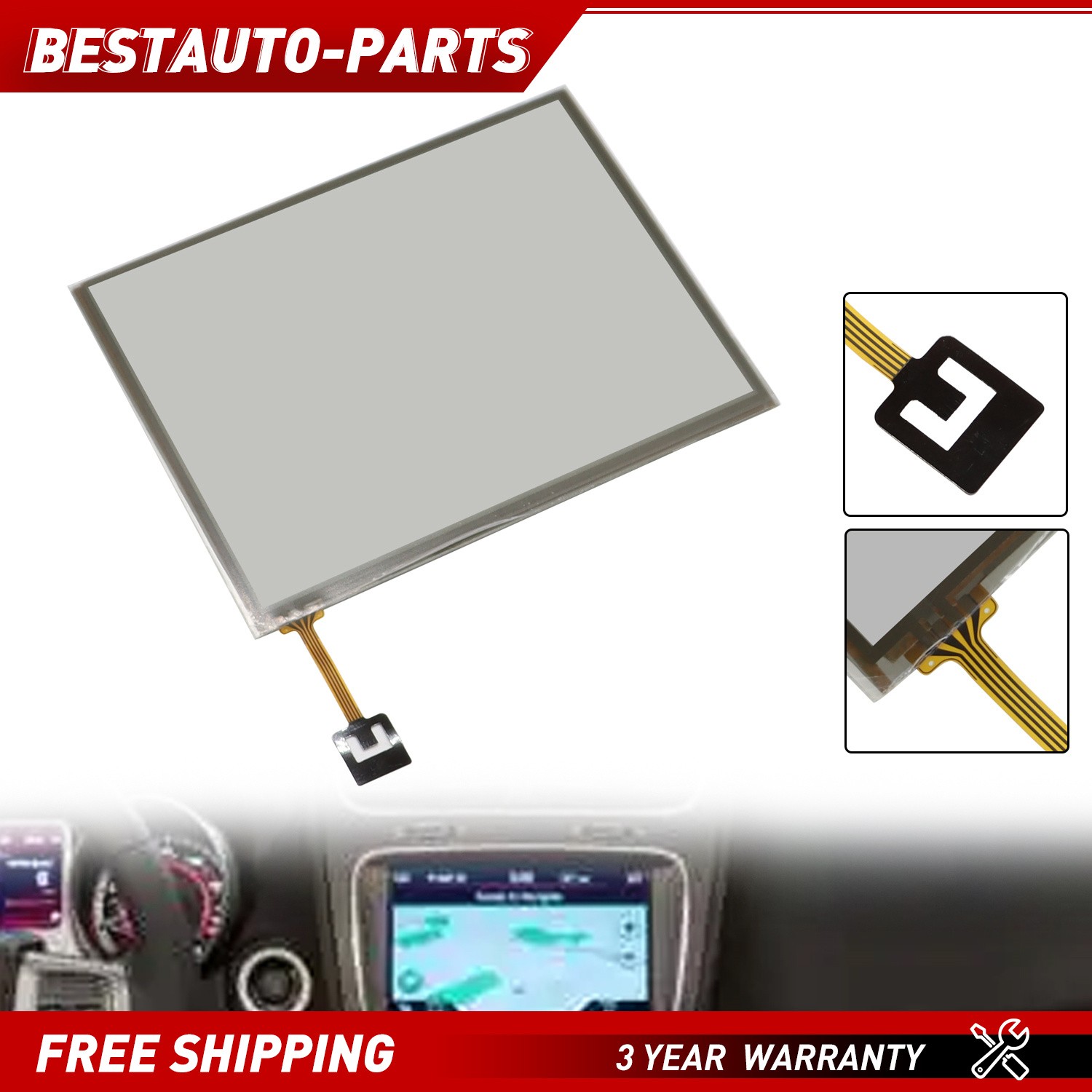 Touch screen Digitizer Radio Fit For 2011-14 Chrysler 300 2011-18 Dodge ...