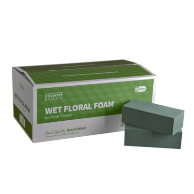 WET FOAM BRICKS FOR FRESH FLOWERS BOX OF 20 GOOD QUALITY OASIS FLORAL ...