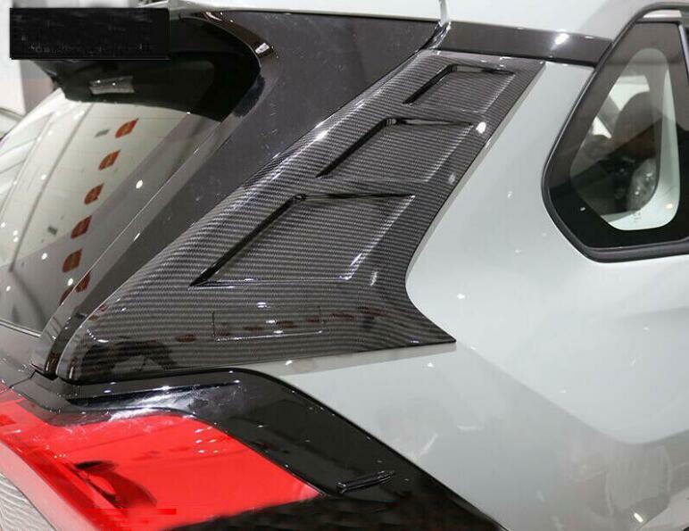ABS Carbon Fiber Rear Window Side Spoiler Cover Trim For 2019-2020 ...