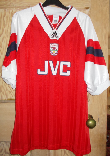 Arsenal Shirt Home Kit 1992 - 1994 Adidas 42/44 JVC | eBay UK