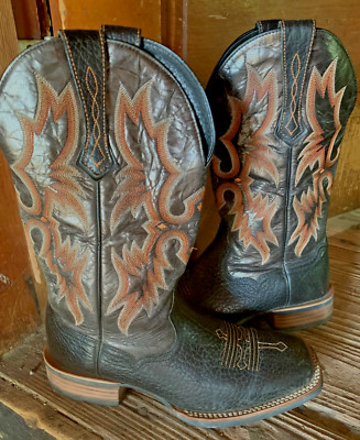 Ariat Cowboy Boots Men's 8.5 EE Black Tombstone Square Toe 10005873 | eBay