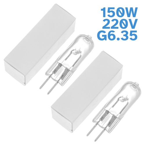 2pcs 150W GY6.35 JCD Clear Tungsten Halogen Bi-Pin Dimmable Light Globe ...