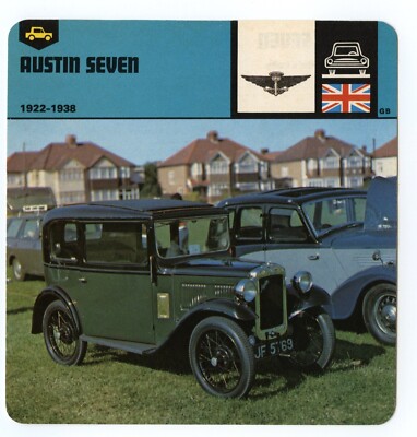 Austin Seven - GT / Production Car Edito Service SA Auto Rally Card | eBay