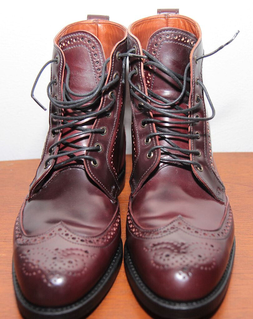 NEW Allen Edmonds Dalton Burgundy Shell Cordovan 8.5D Boots NEW Allen Edmonds Dalton Burgundy Shell Cordovan 8.5D Boots