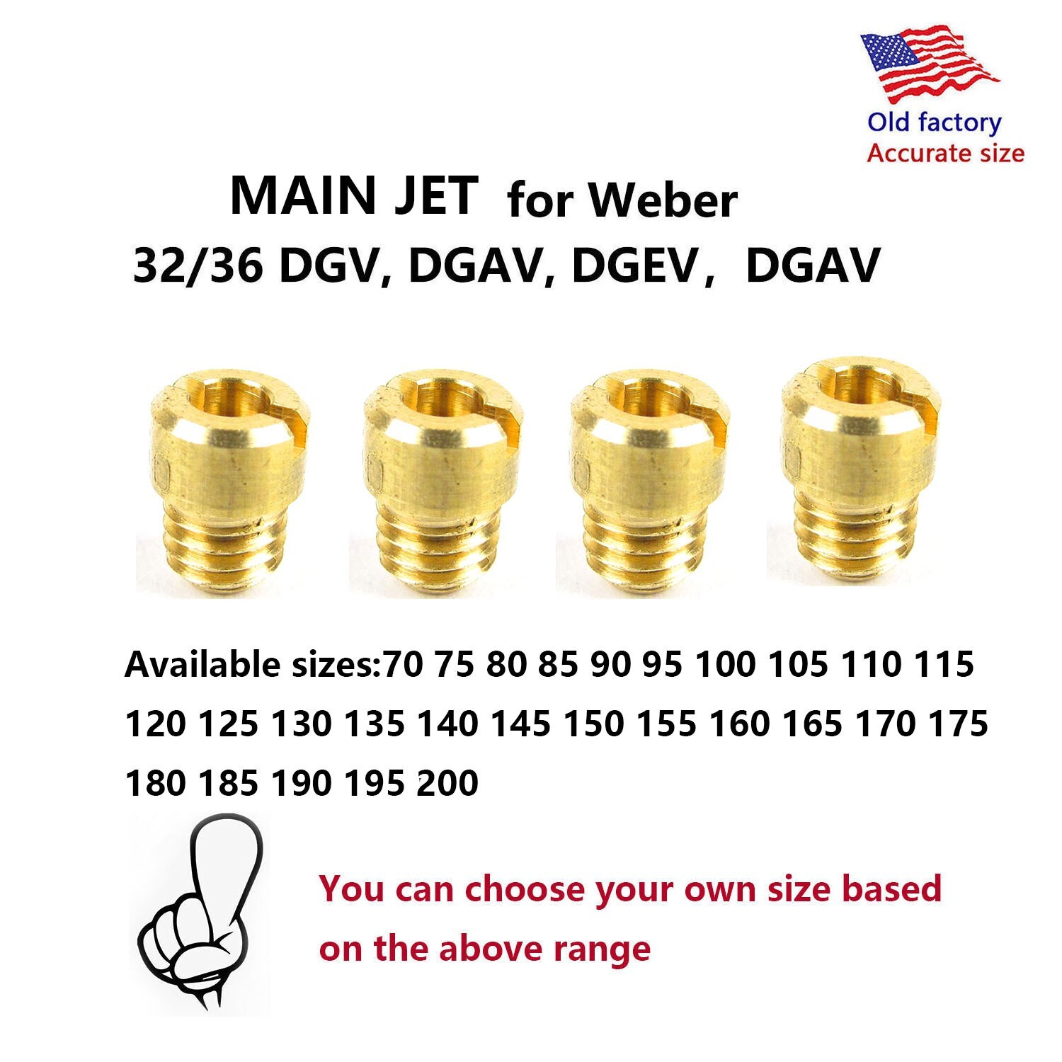 Weber Carburetor Jet Pack Kit 32/36 DGEV DGAV | Brass | For Weber ...