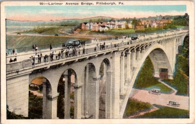 Vintage Postcard Larimer Avenue Bridge Pittsburgh PA Pennsylvania A-254 ...