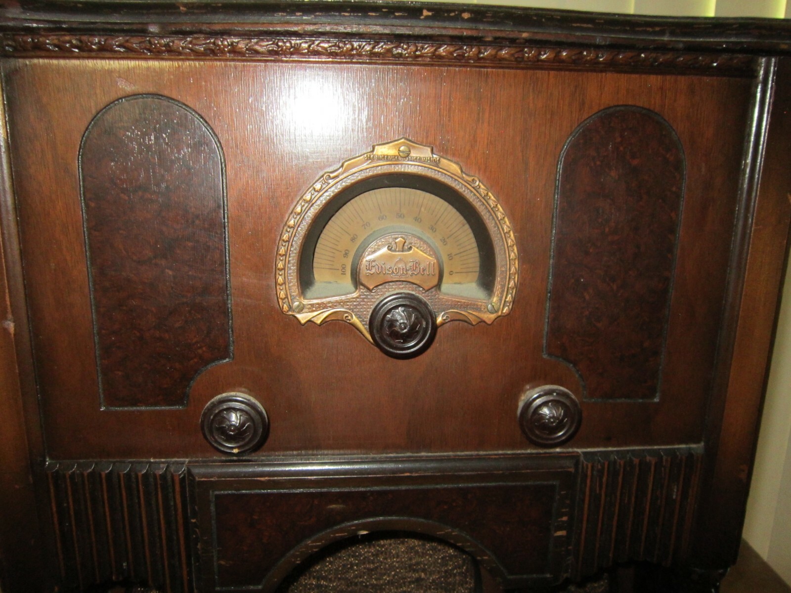 2 Speaker Edison Bell Deco Tombstone Radio MayNot Be Fully Functional ...