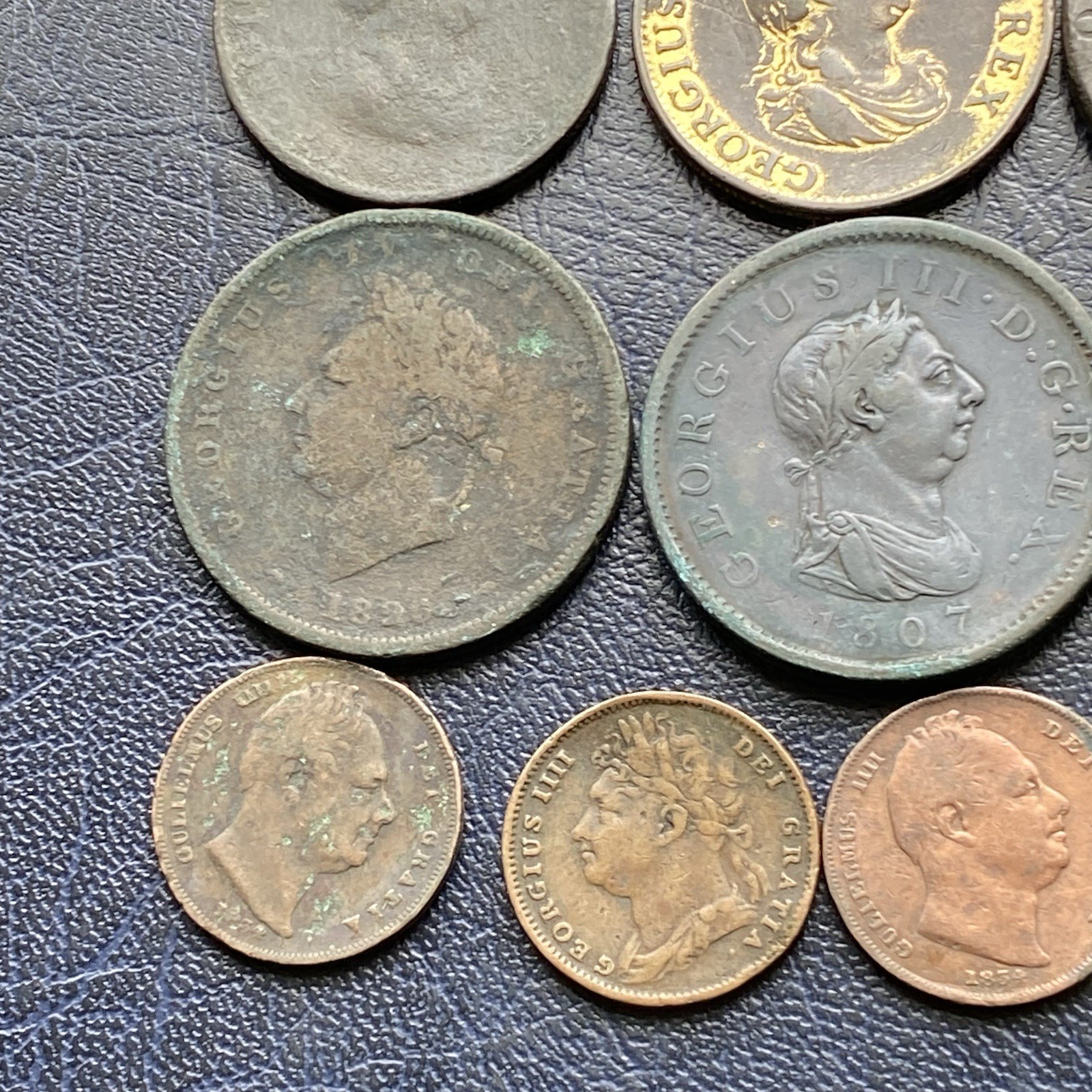 George III - William IV Coins (13) Farthing Half Penny Cartwheel 1799 ...