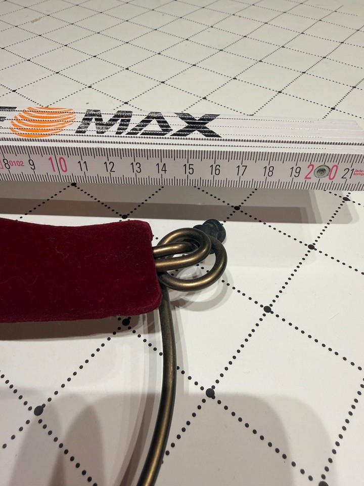 Vintage Style Metal Violin Shoulder Rest - Red Velvet Pad - Adjustable ...