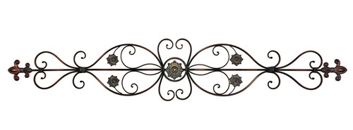 21970 Metal Wall Scroll Plaque Elegant Decor 55 Inch Wide 817337021970 ...