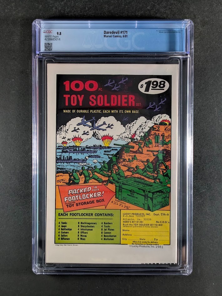 1981 Marvel Comics DAREDEVIL #171 By Frank Miller Bullseye & Kingpin ...