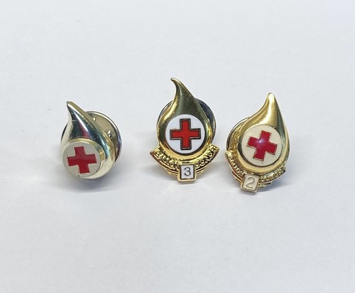Vintage American Red Cross Blood Donor Pins Gold Tone 2 3 Gallons ...
