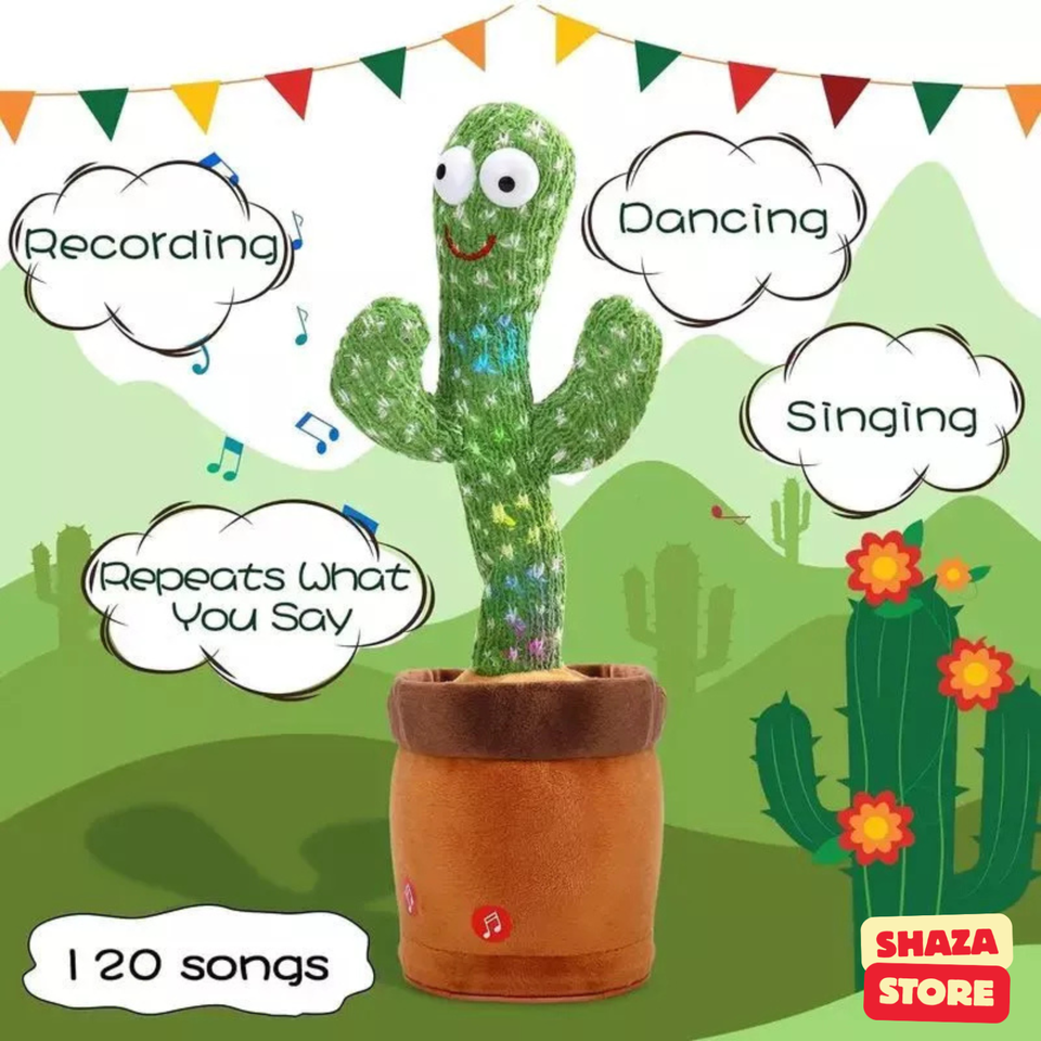 Talking Toy Dancing Cactus Doll Speak Talk Sound Record Cactus Toy with ...