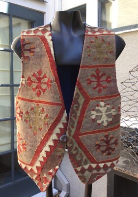Vintage kilim rug and denim vest | eBay