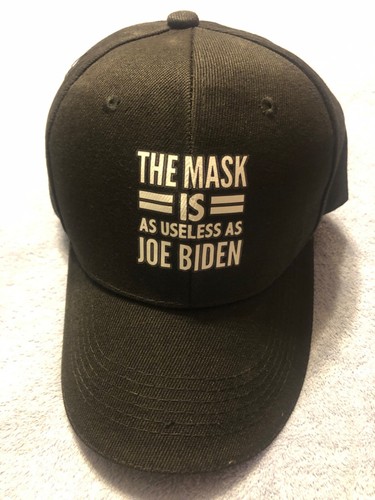 Anti Joe Biden Mask Useless Adjustable Black Hat -- FREE SHIPPING | eBay